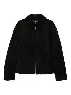 REPRESENT Zip-up Jacket With Shearling Collar - Black