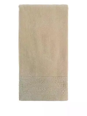 Versace Embossed-logo Bath Towel - Neutrals