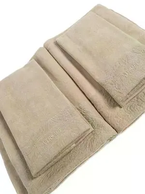 Versace Embossed-logo Bath Towel