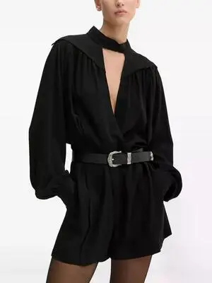 IRO PARIS Long-sleeve Jumpsuit With Belt - Black