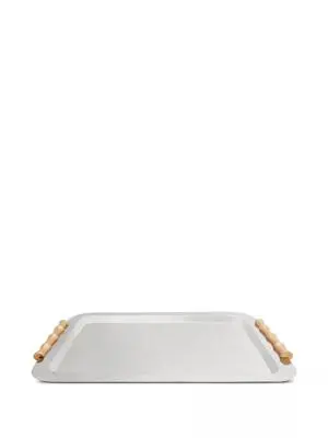 L'Objet Large Bamboo Serving Tray - Silver