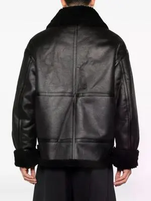 DUNST Shearling-collar Zip Jacket