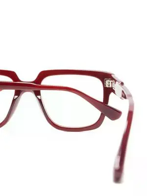 KUBORAUM Square Frame Glasses - Red