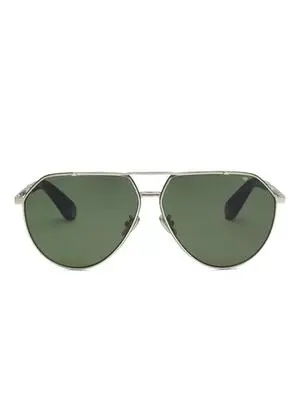 Philipp Plein Pilot Frame Double-bridge Sunglasses - Silver