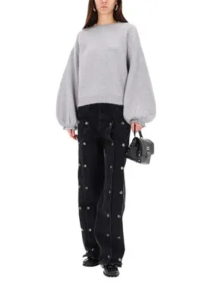 ROTATE BY BIRGER CHRISTENSEN Sweater With Wide Sleeves - Grey