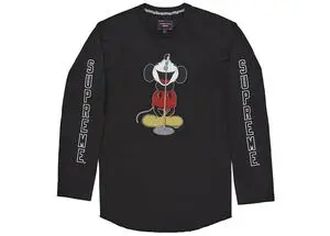 Supreme Number Nine Mickey Raglan Long Sleeve Top - Black