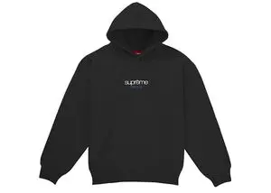 Supreme Classic Logo New York Shop Hooded Sweatshirt - Black
