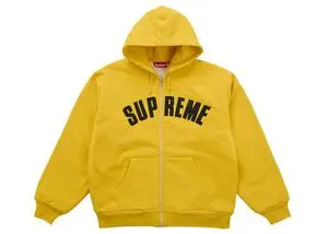 Supreme Arc Thermal Lined Zip Up Hooded Sweatshirt - Yellow
