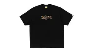 A BATHING APE 1st Camo Logo Relaxed Fit Tee Shirt - Black