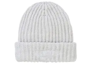 Supreme Chunky Ribbed Beanie - White