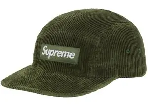 Supreme Corduroy Camp Cap - Olive