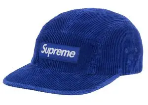 Supreme Corduroy Camp Cap - Blue