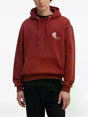 LES DEUX Flower-embroidered Hoodie