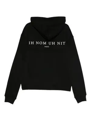 IH NOM UH NIT Graphic-print Cotton Hoodie - Black