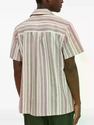 LES DEUX Striped-pattern Short-sleeve Shirt