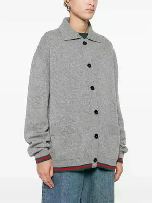 Gucci Striped Hem Cardigan