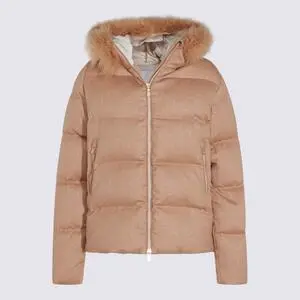 Eleventy Eleventy Wool Down Jacket - Beige