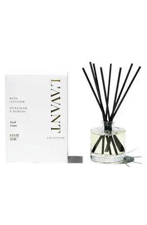 L'AVANT COLLECTIVE Fresh Linen Reed Diffuser - White