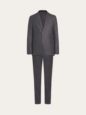 FERRAGAMO Plain Suit In Wool - Grey