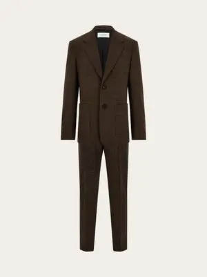 FERRAGAMO Wool Pinstripe Suit - Black