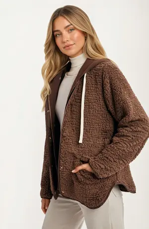 KNIT & LOUNGE Cozy Hooded Jacket