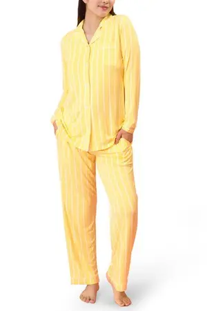 KINDRED BRAVELY Clea Classic Long Sleeve Maternity & Nursing Pajama Dandelion Stripe