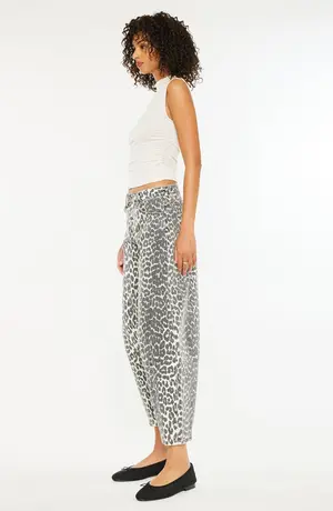 KANCAN Xena High Rise Horseshoe Jeans - Beige