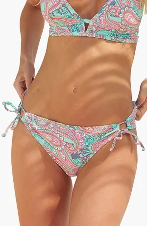LASCANA Paisley Print Bikini Bottom - Mint Printed