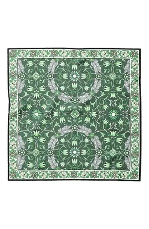 ELIZABETTA Itriasilk Pocket Square For Men Green