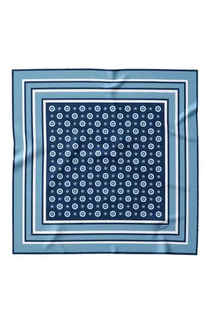 ELIZABETTA Panterasilk Pocket Square For - Blue