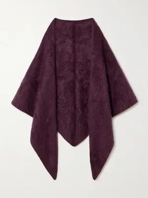 LISA YANG Brushed-cashmere Bandana - Burgundy