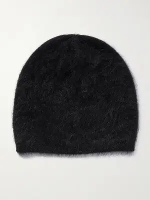 LISA YANG Brushed Cashmere Beanie Black