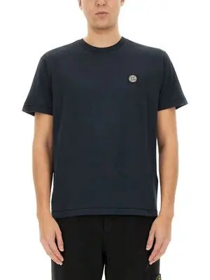 Stone Island T-shirt With Logo - Blue
