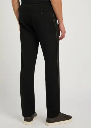 Canali Pipe-trimmed Straight-leg Wool Track Pants