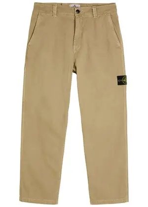 Stone Island Straight-leg Canvas Trousers