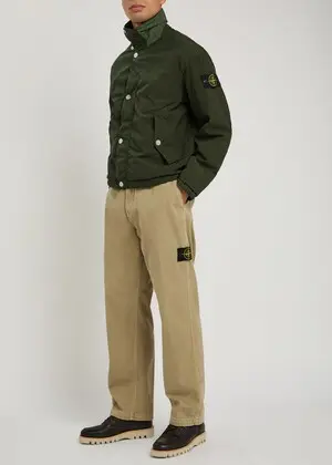 Stone Island Straight-leg Canvas Trousers