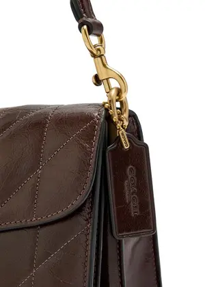 COACH Tabby Quilted Glazed Leather Shoulder Bag - Brown