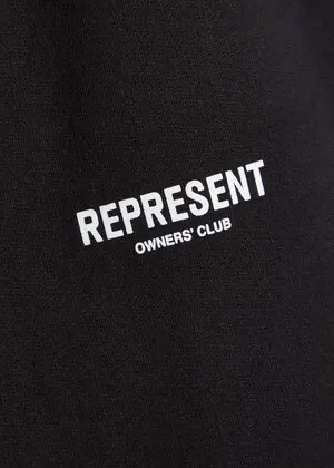 REPRESENT Owners Club Logo-print Cotton Sweatpants - Black