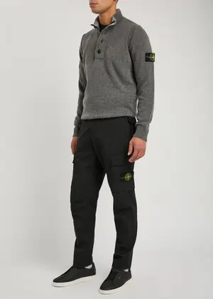 Stone Island Wool-blend Polo Jumper