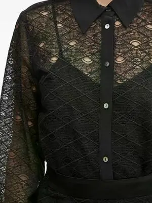 Karl Lagerfeld Lace Buttoned Shirt