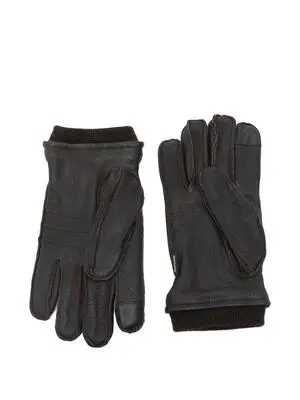Barbour Highfield Leather Gloves - Br91 Dark Brown