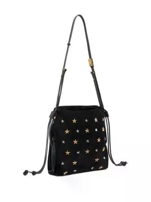 Pinko Star-embellished Suede Shoulder Bag