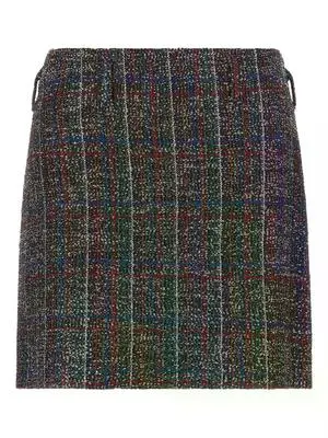 Missoni Sequin Embellished Tartan Mini Skirt - Grey