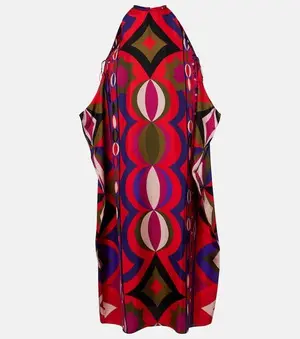 Emilio Pucci Collane Cutout Silk Kaftan - Multicoloured