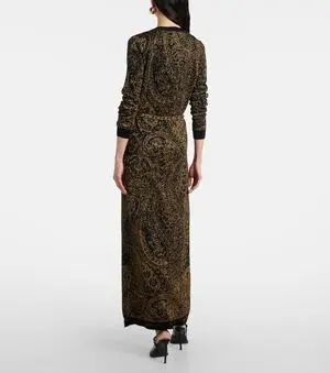 Etro Paisley Wool-blend Lamé Cardigan
