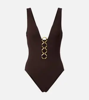 KARLA COLLETTO Luca Underwired Swimsuit - Brown