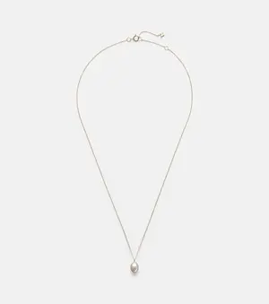 Mateo 14kt Yellow Pendant Necklace With Pearl And Diamond - Gold