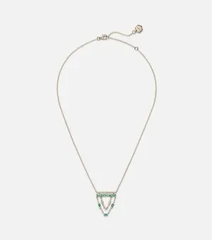 Shay Jewelry 18kt Yellow Necklace With Emeralds And Diamonds - Gold
