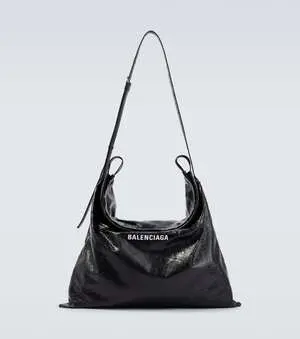 Balenciaga Leather Shoulder Bag - Black