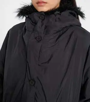 YVES SALOMON Hooded Shearling-trimmed Down Coat